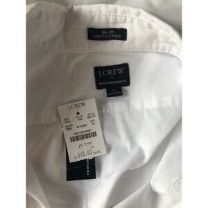 J. Crew | Shirts | New Jcrew Factory Slim Untucked Performance Mens White Button Down Shirt M ...